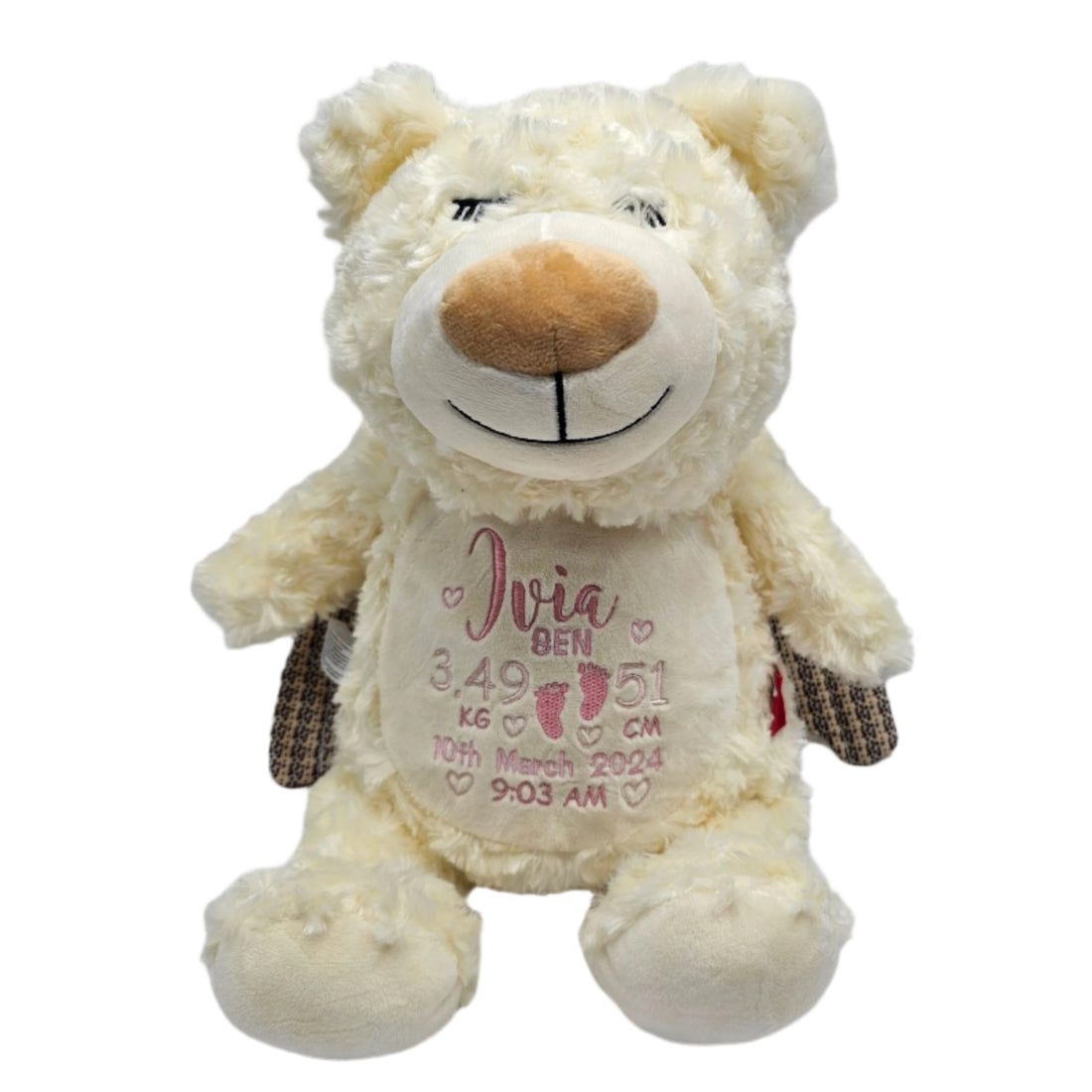 Personalised Angel Bear Cubby Teddy – Embroida